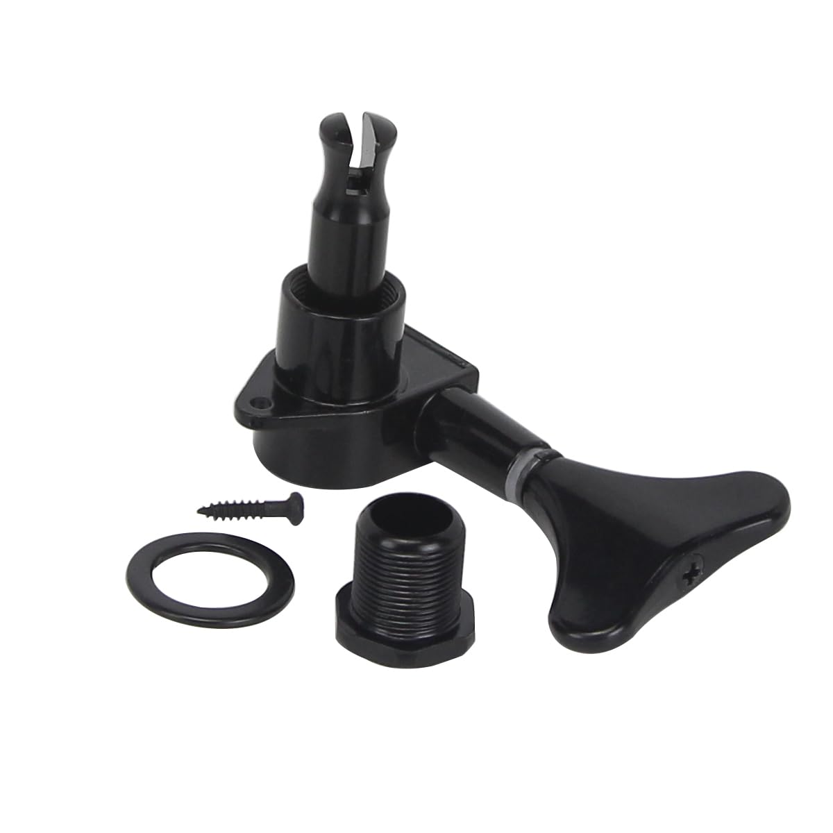 IKN 2L2R Bass Tuners Machine Heads 2+2 Tuning Pegs Key for 4 Strings Precision Bass/Jazz Bass, Black