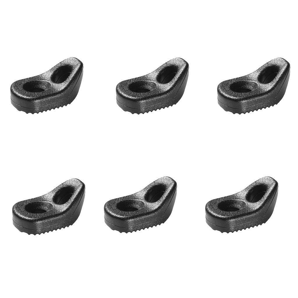 Jili Online 6X Black Kayak D Ring Single Eyelet Tie Down Loop Deck Fitting Rigging Kits