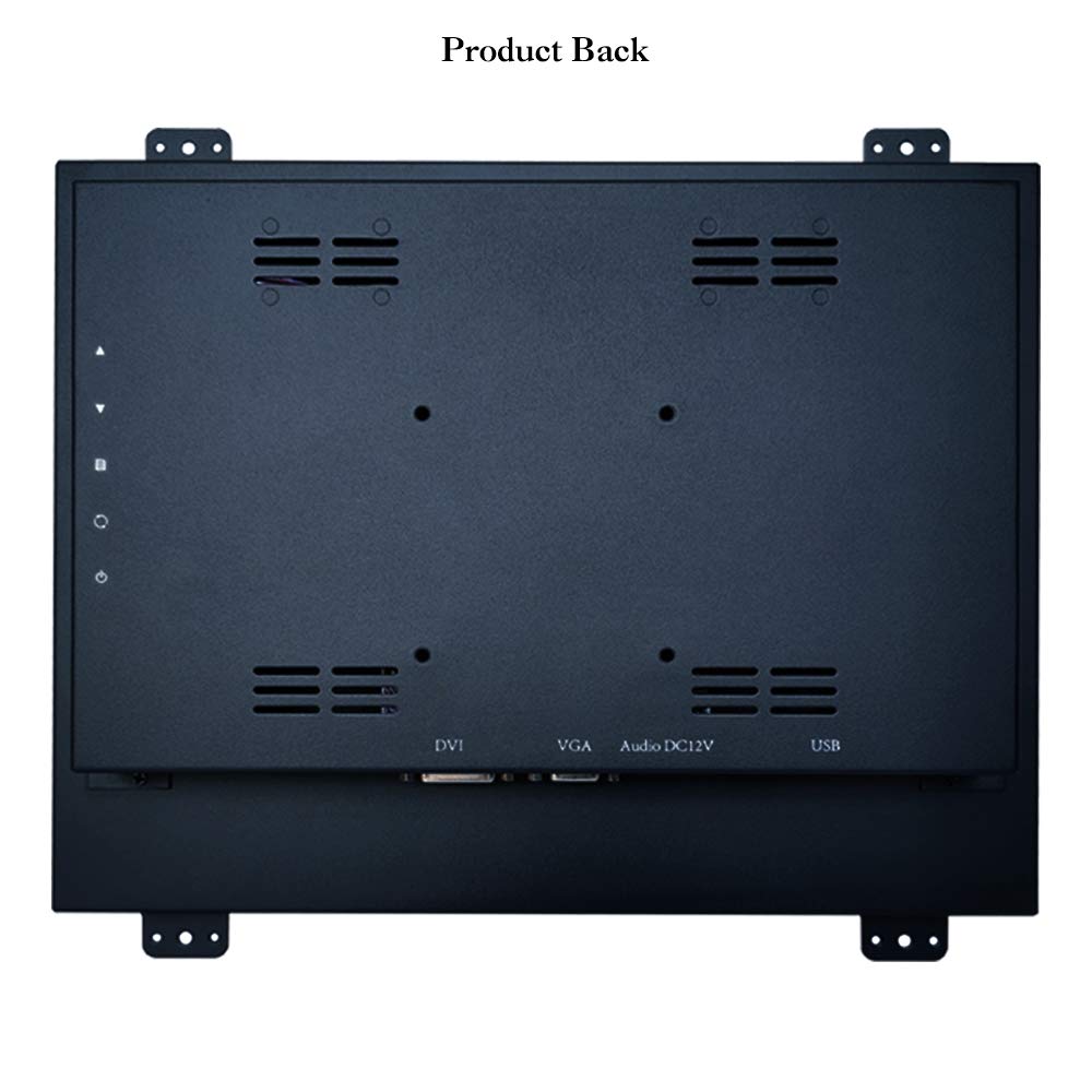 iChawk 15'' inch Display 1024x768 4:3 DVI VGA USB Power On Boot Metal Shell Embedded Open Frame Driver Free Ten-Point Capacitive Touch LCD Screen PC Monitor with Quick Easy Installation K150MT-DC