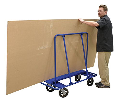 Vestil PRCT-S-MR Steel Drywall and Panel Cart with Rubber Caster, 3000 lbs Load Capacity, 48" Height, 48" Length x 23" Width