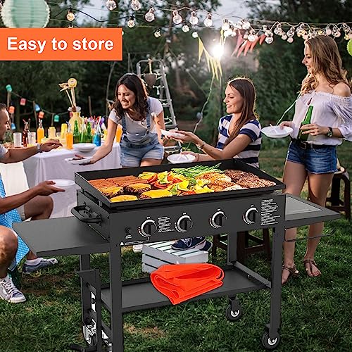 Slitunk Griddle Mat for Blackstone Grill - 36 Inch Food Grade Silicone Mat Protective Griddle Cover for Blackstone - Protect Griddle from Rodents, Insects, Heavy Duty Cooking Protective Cover (ORANGE)