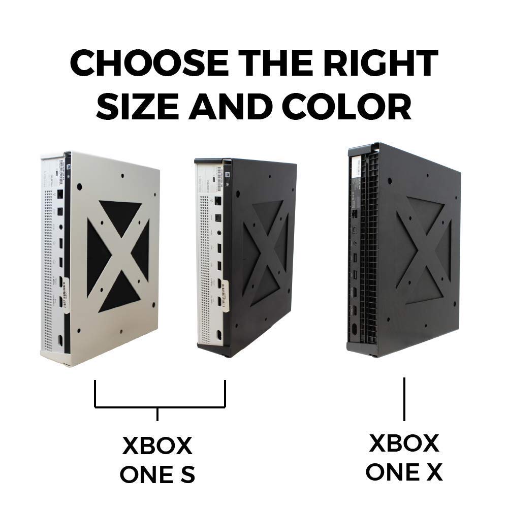 HumanCentric Wall Mount Compatible with Xbox One X | Mount on The Wall or on The Back of The TV