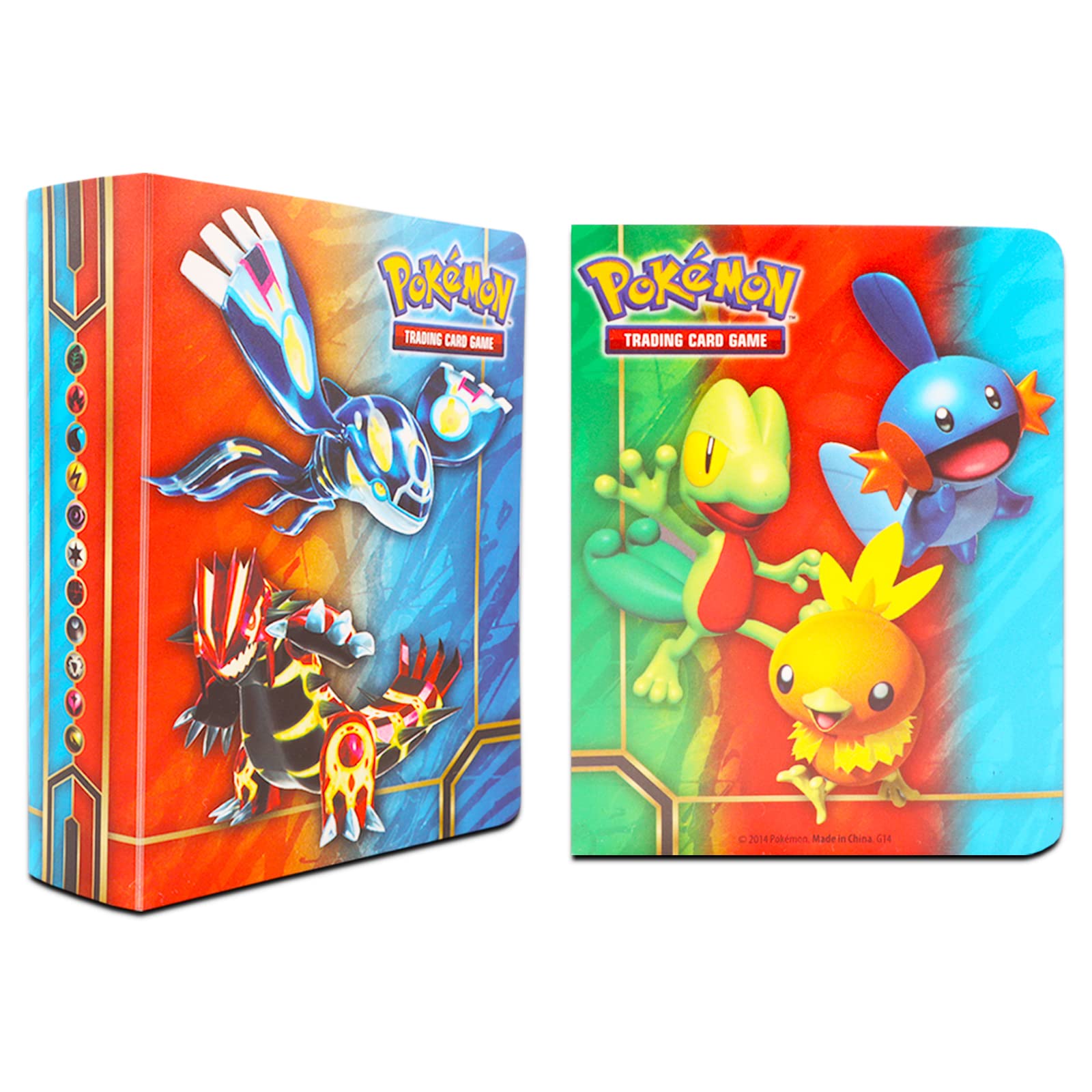 pokeball Pokemon Binders for Cards Bundle ~ 6 Pack Assorted Pokemon Album Card Holder, Each Holds 60 Cards Plus Door Hanger | Pokemon Card Carrying Case, Mini