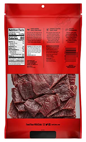 Jack Link's Beef Jerky, Original – Great Everyday Snack, 10g of Protein and 80 Calories, Made with 100% Beef – 96% Fat Free, No Added MSG** – 9 Oz. (Pack of 2)