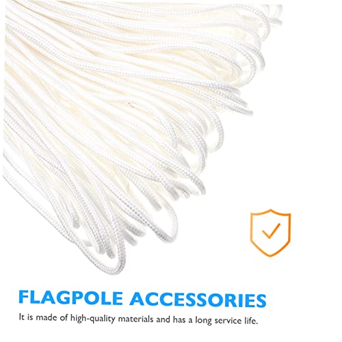 Yardwe Clothes Line Outdoors 1pc Flagpole Rope Camping Clothesline Travel Clothesline Outdoor Clothesline Laundry Rope Line Flagpole Replacement Cotton Rope Clothes Drying Rope Set