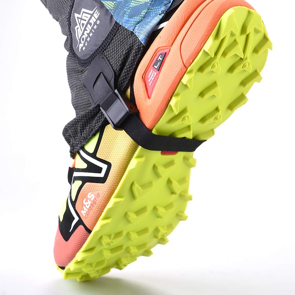 Keep outdoor 1 Pair Low Trail Running Gaiters Sandproof Ankle Gaiters Lightweight Protective Reflective Shoe Covers for Hiking Walking Marathon