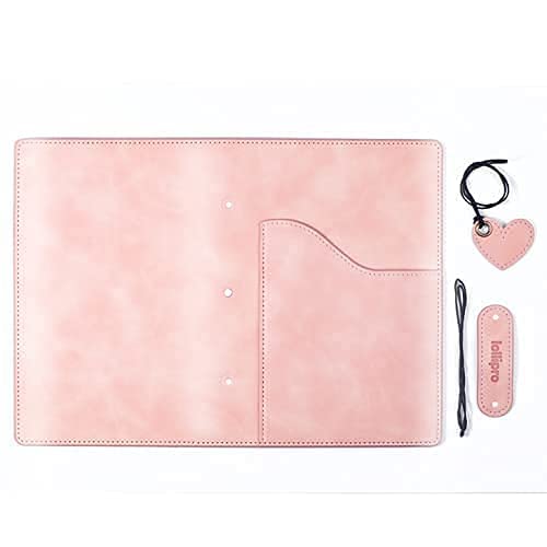 lollipro Light Rose Pink A6 Personal Size PU Leather Budget Notebook Wallet Saving Money Organizer And 2 Pakc Of Loose Leaf Paper