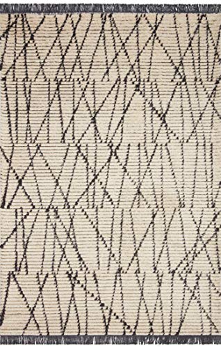 Loloi Chris Loves Julia x Alice Cream/Charcoal 7'-9" x 10' Area Rug