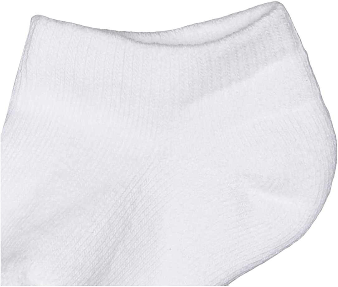 Jefferies Socks Big Boys' Seamless Toe Athletic Low Cut 6-pack, White, 7-8