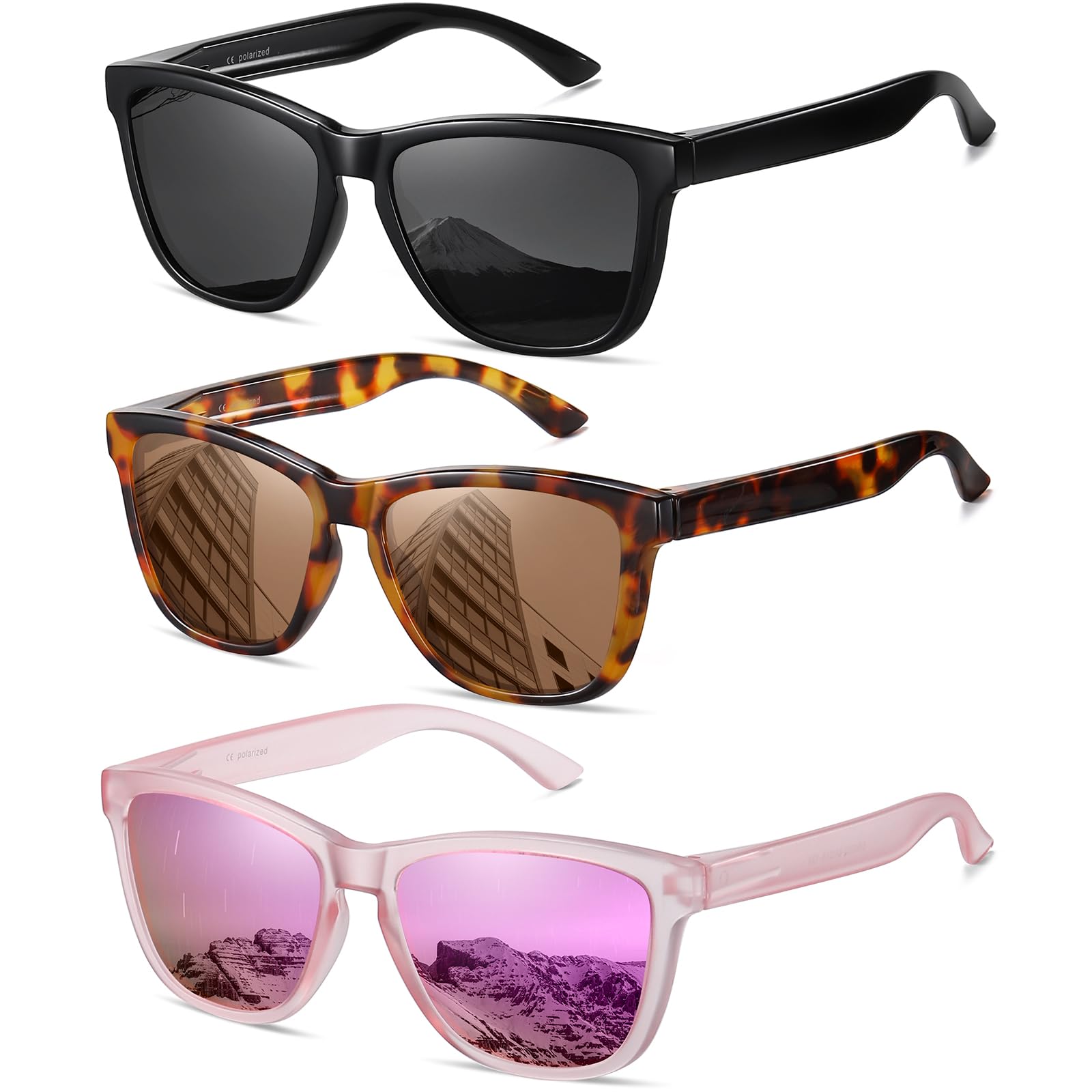 Polarized Sunglasses for Women Men Classic Retro Designer Style Fashion UV400 Protection