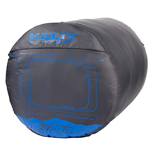 Kelty Tru.Comfort Doublewide 20 Degree Sleeping Bag – Two Person Synthetic for Couples & Family Camping – Stuff Sack Included