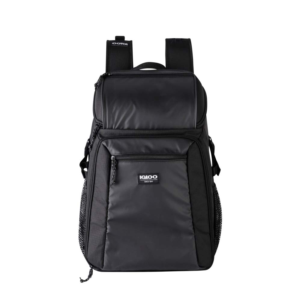 Igloo Lightweight Maxcold Insulated Gizmo 30-Can Backpack Cooler, Black