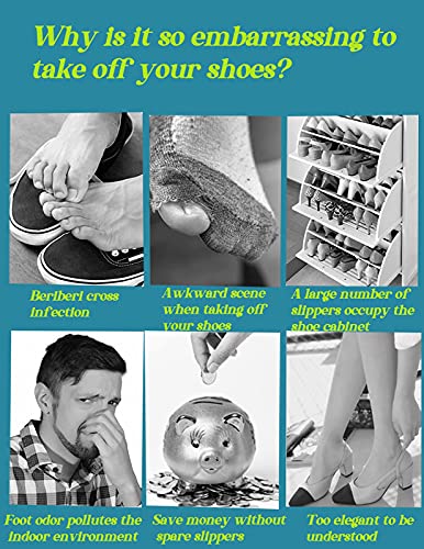 Shoe Covers Disposable Non Slip-300Pack (150 Pairs) TOOSOFt Booties for Shoes Covers- CPE Disposable Shoe Covers Water Resistant, Durable,One Size Fits Most Shoe Covers for Boots