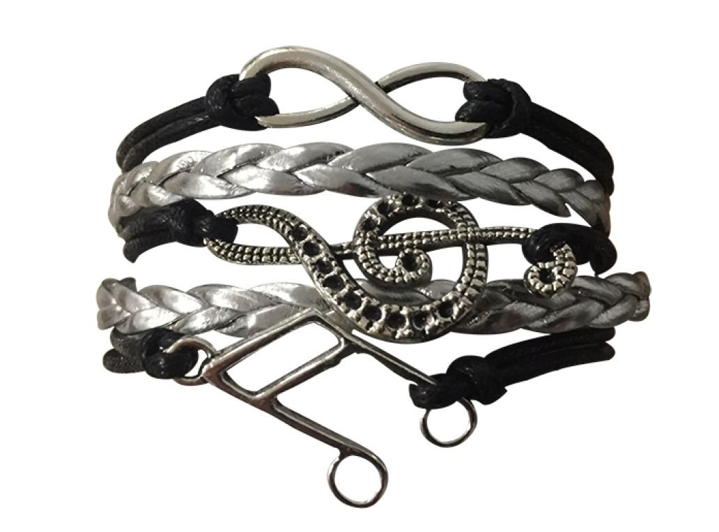 Infinity Collection Music Bracelet - Music Jewelry - Music Gift - Treble Clef Jewelry - Music Note- Music Lover Jewelry Gift