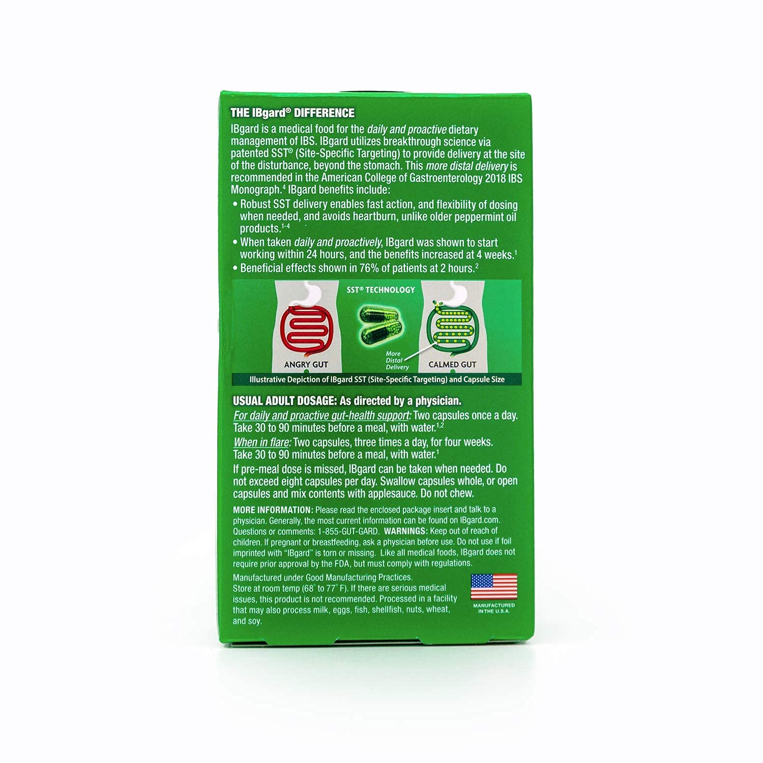 IBgard Gut Health Supplement, Peppermint Oil Capsules for Abdominal Comfort, 48 Capsules (Packaging May Vary)