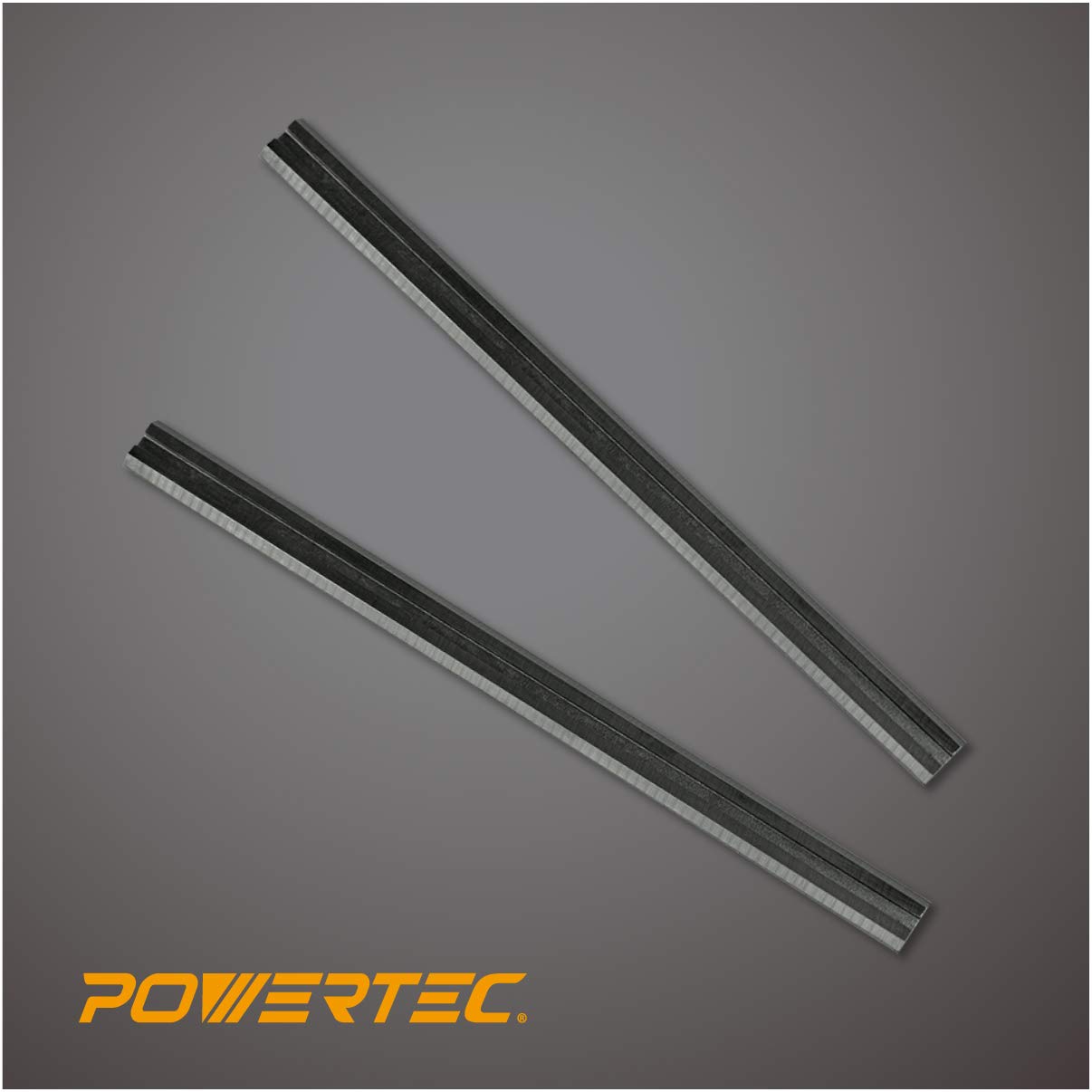 POWERTEC 12830V 3-1/4" (82mm) HSS Hand Held Planer Blades Replacement for Black&Decker, Bosch, Craftsman, DeWalt, Hitachi, Makita, Porter Cable, Ryobi, Skil, Stanley, Wen - Set of 2