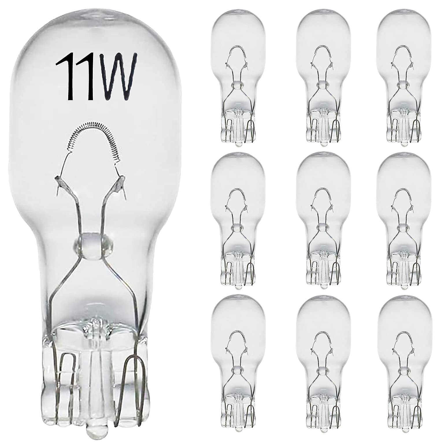 Landscape Low Voltage - 12 Volt 11W - T5 Wedge Bulbs - Compatible with Malibu Lights - Garden - Deck Light Bulbs - Yard Bulbs - 10 Pack (Clear)