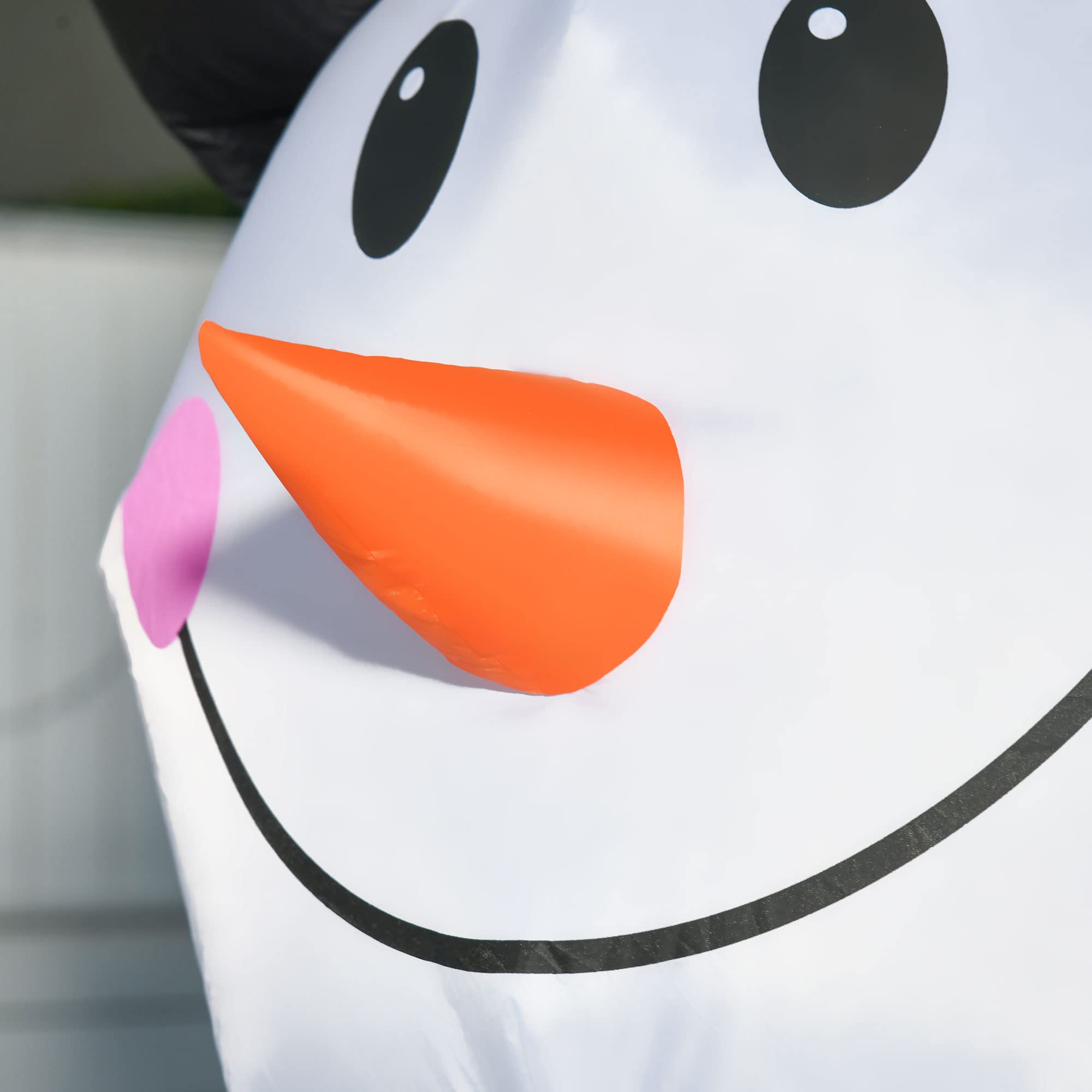 HOMCOM 8β Christmas Inflatables Outdoor Decorations Snowman, Blow-Up Yard Christmas Decor with LED Lights Display