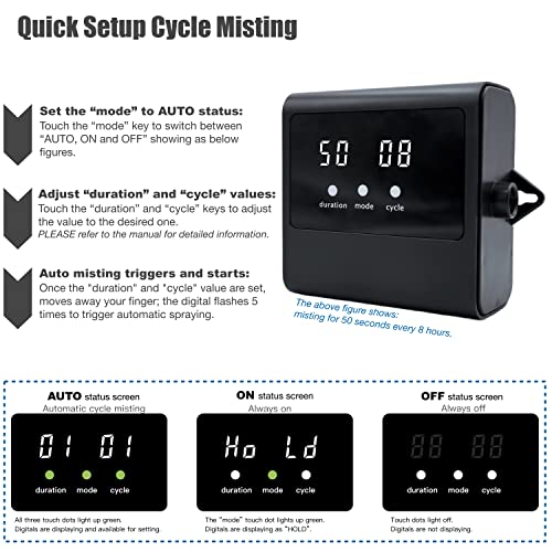 MrReptile Reptile Mister Humidifier, Automatic Mister for Reptiles、Indoor Plants, Upgrade MS100 Mister, Reptile Misting System