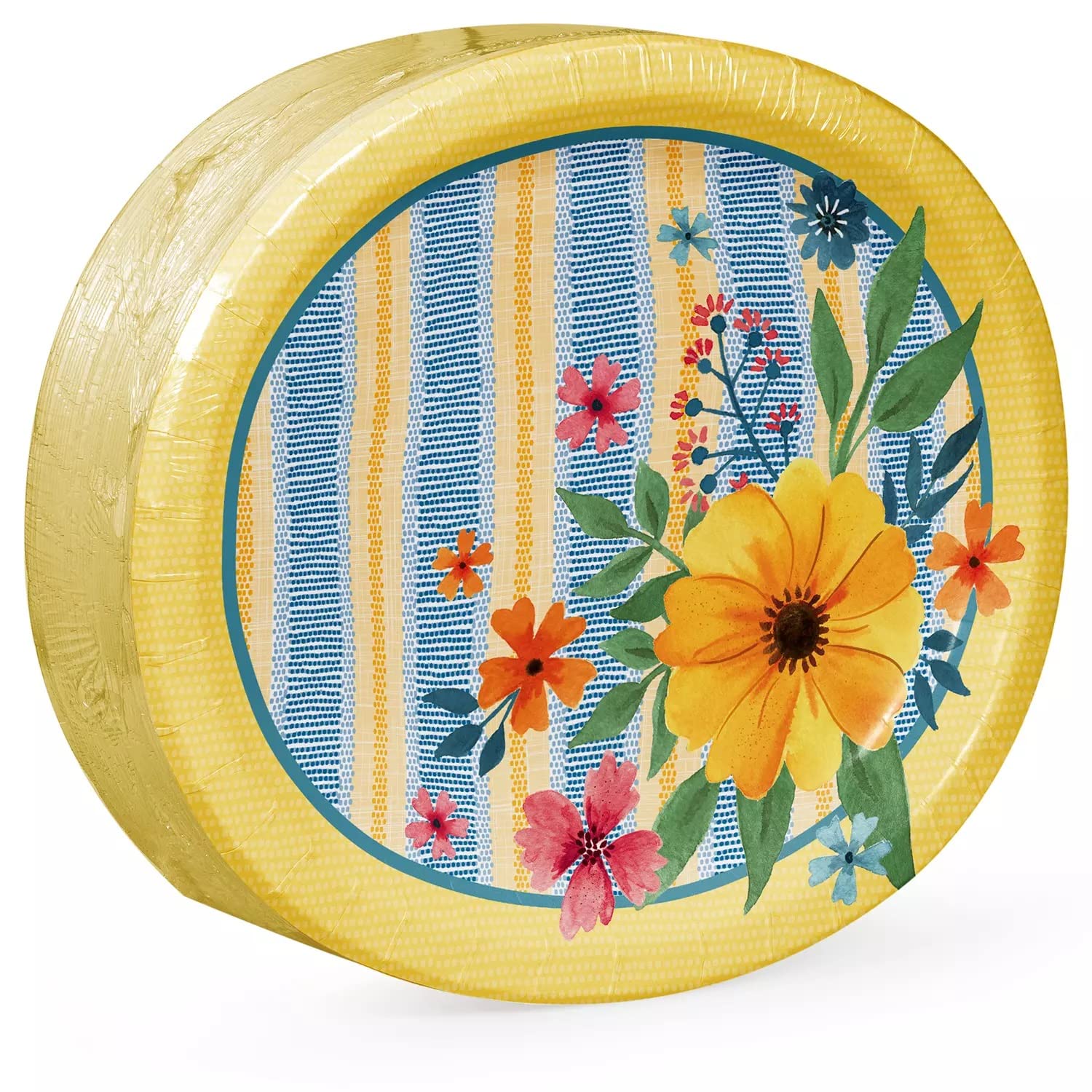 Member's Mark Spring Buttercup Blossom Oval Platters (12 x 10 ), 50 Count Yellow Blue Green