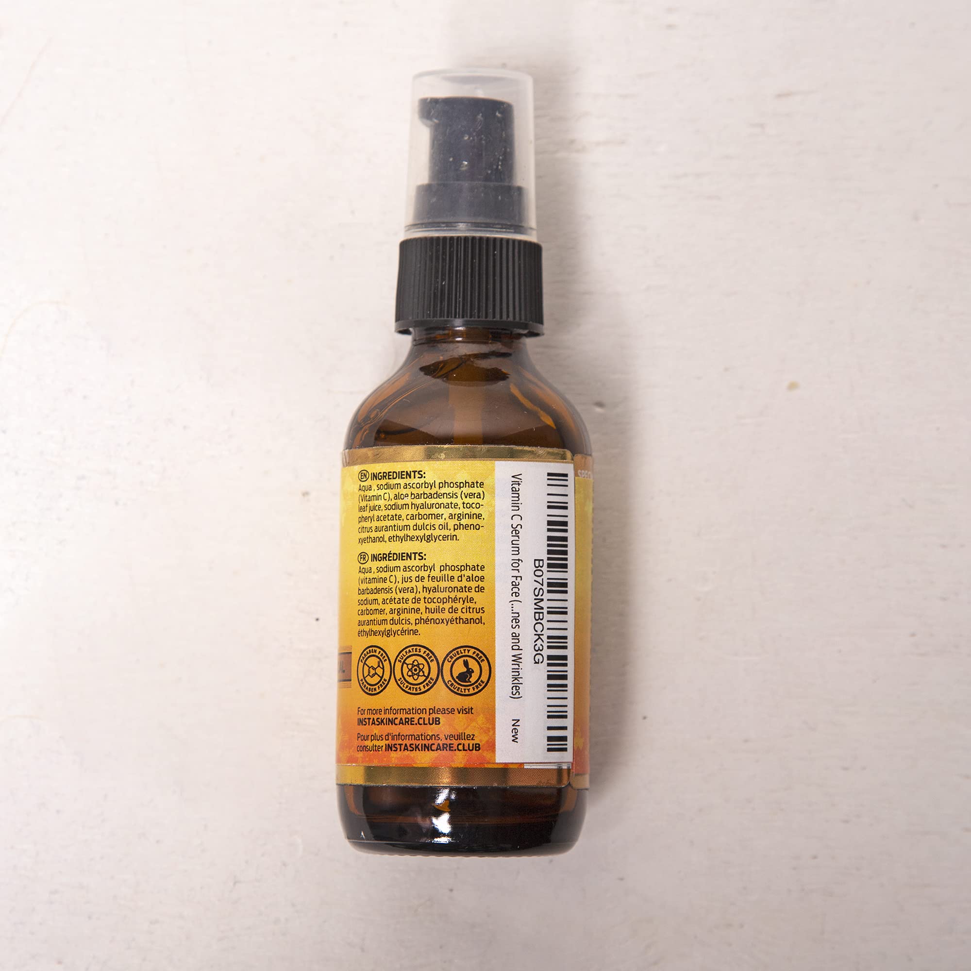 InstaSkincare Vitamin C Serum for Face and Eyes with Hyaluronic Acid and Vitamin E - Brightening Serum, Dark Spots, Eye Area, Wrinkles 2Oz