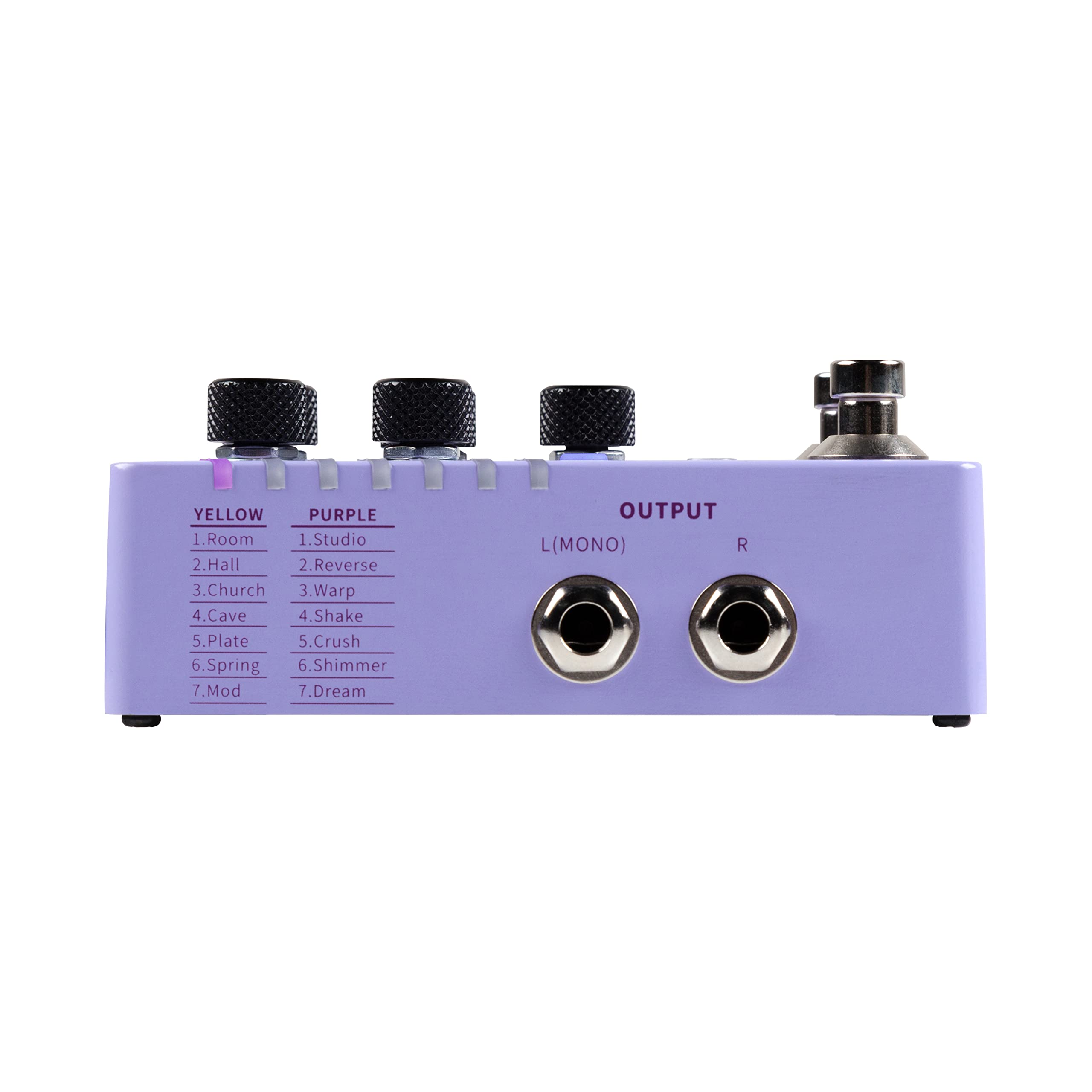 MOOER R7 X2 Stereo Multi Reverb Pedal from Classic Reverb to Modern Ambient, 14 different Reverb types with High Cut, Low Cut, Mix Parameter Knobs and Infinite and Trail-on functions
