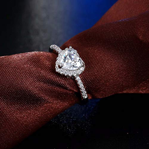 MOMKER Exquisite Heart Out Ring Women Engagement Wedding Jewelry Accessories Gift