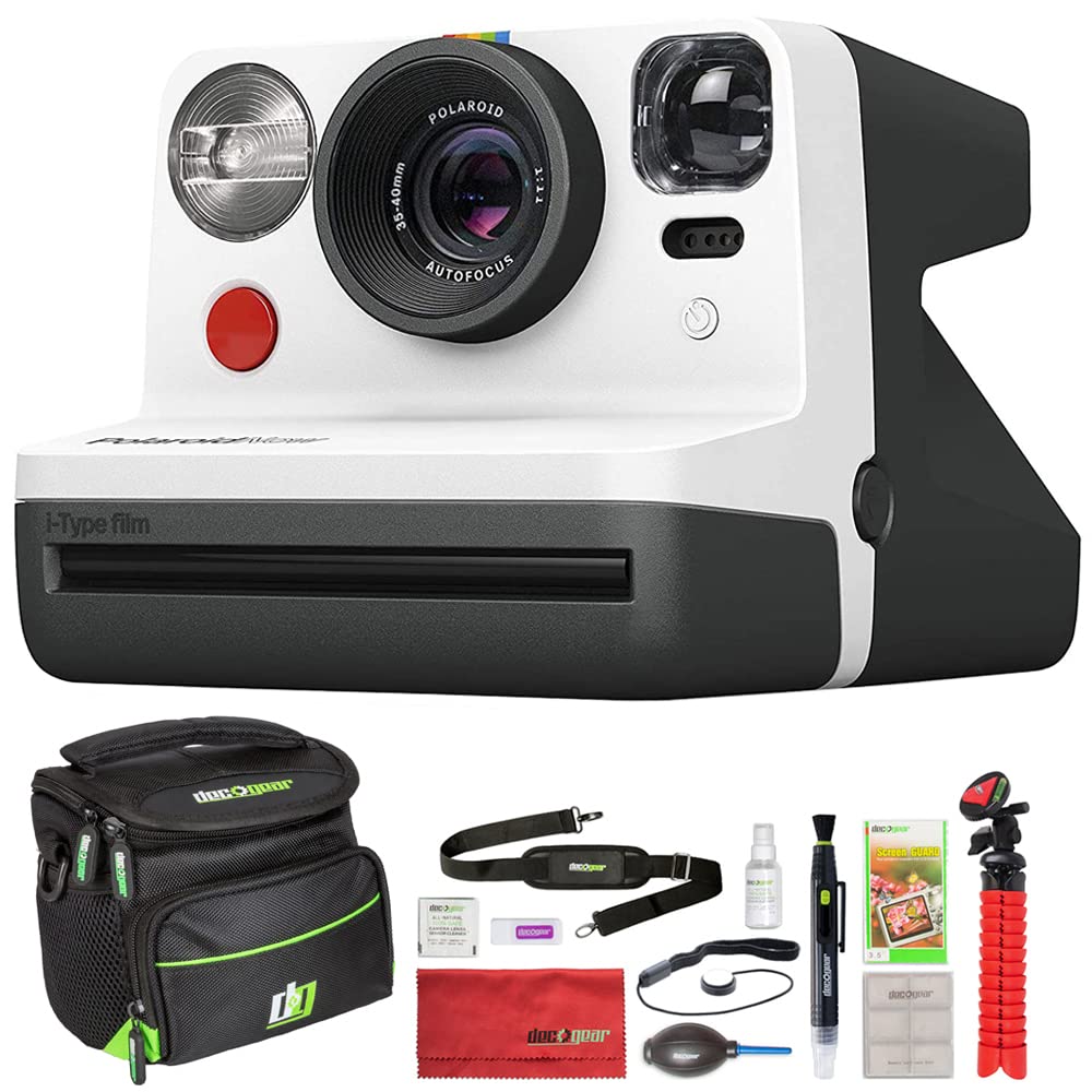 Polaroid Originals PRD9059 NOW i-Type Instant Camera, Black and White Bundle with Deco Photo Camera Bag