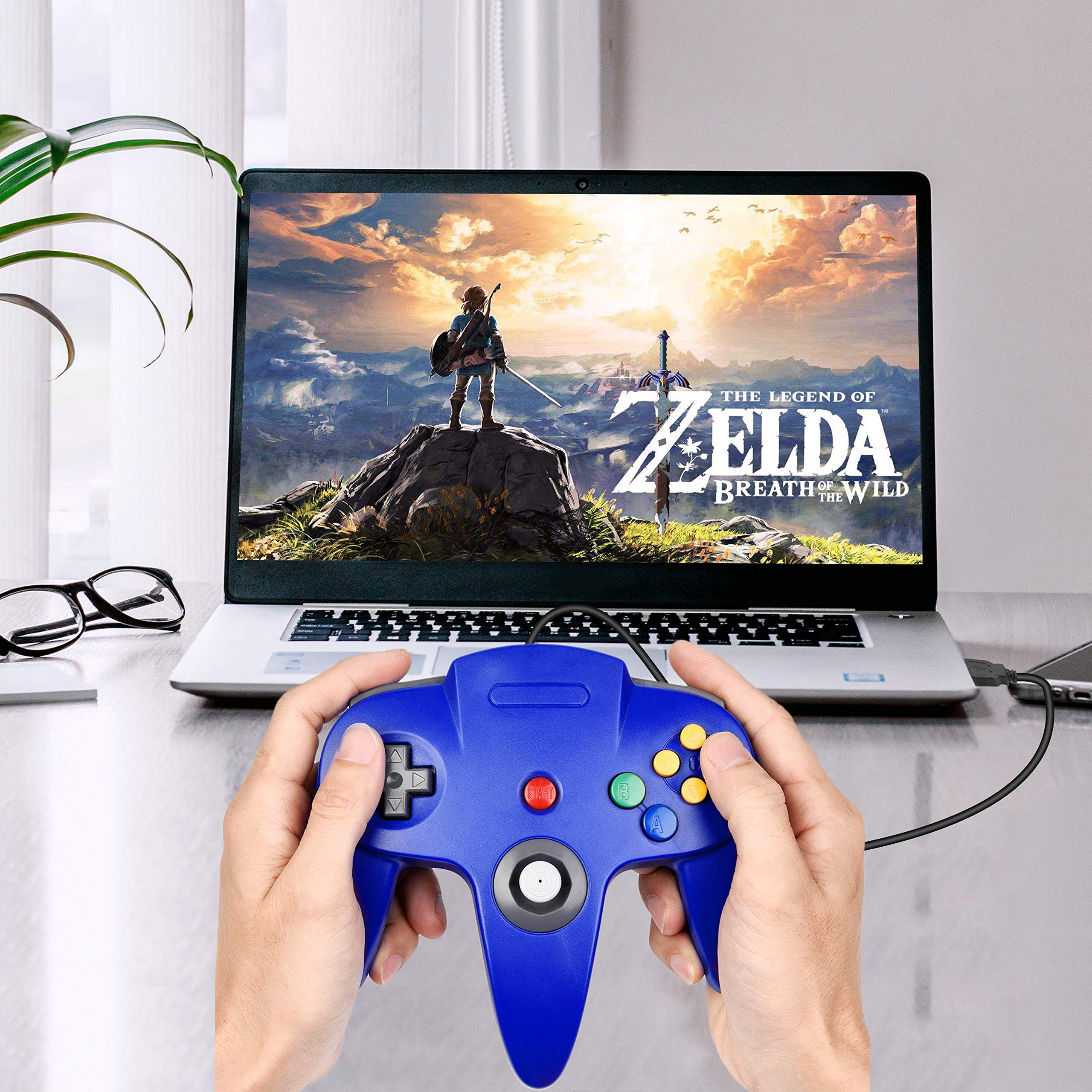 iNNEXT 2 Pack Classic N64 USB Gamepad Joystick, N64 Bit USB Wired Game Stick Joy pad Controller for Windows PC MAC Linux Raspberry Pi 3