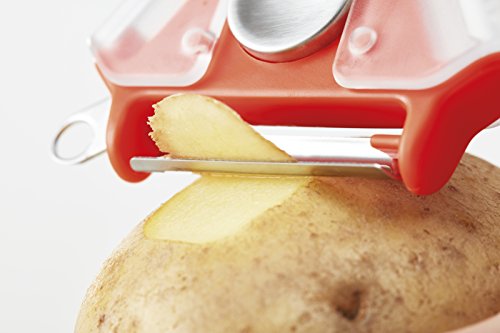 Joseph Joseph Tri-Peeler 3-in-1 Peeler with Rotating Head, Orange