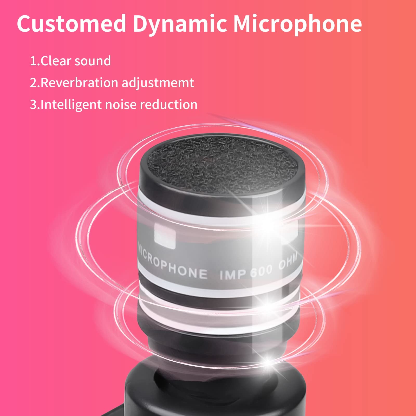 Nortix LAVESO Karaoke Microphone, Bluetooth Microphone, Microphone for Kids, Karaoke Microphone for Adults, Portable Karaoke Machine with Voice Changer, Best Gift for Kids and Adults