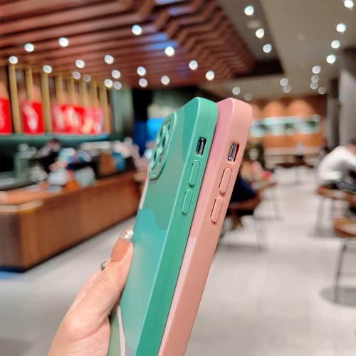 YKCZL Compatible with iPhone 11 Pro Max Case, Cute Painted Art Heart Pattern Full Camera Lens Protective Slim Soft Shockproof Phone Case for Women Girls-Pink