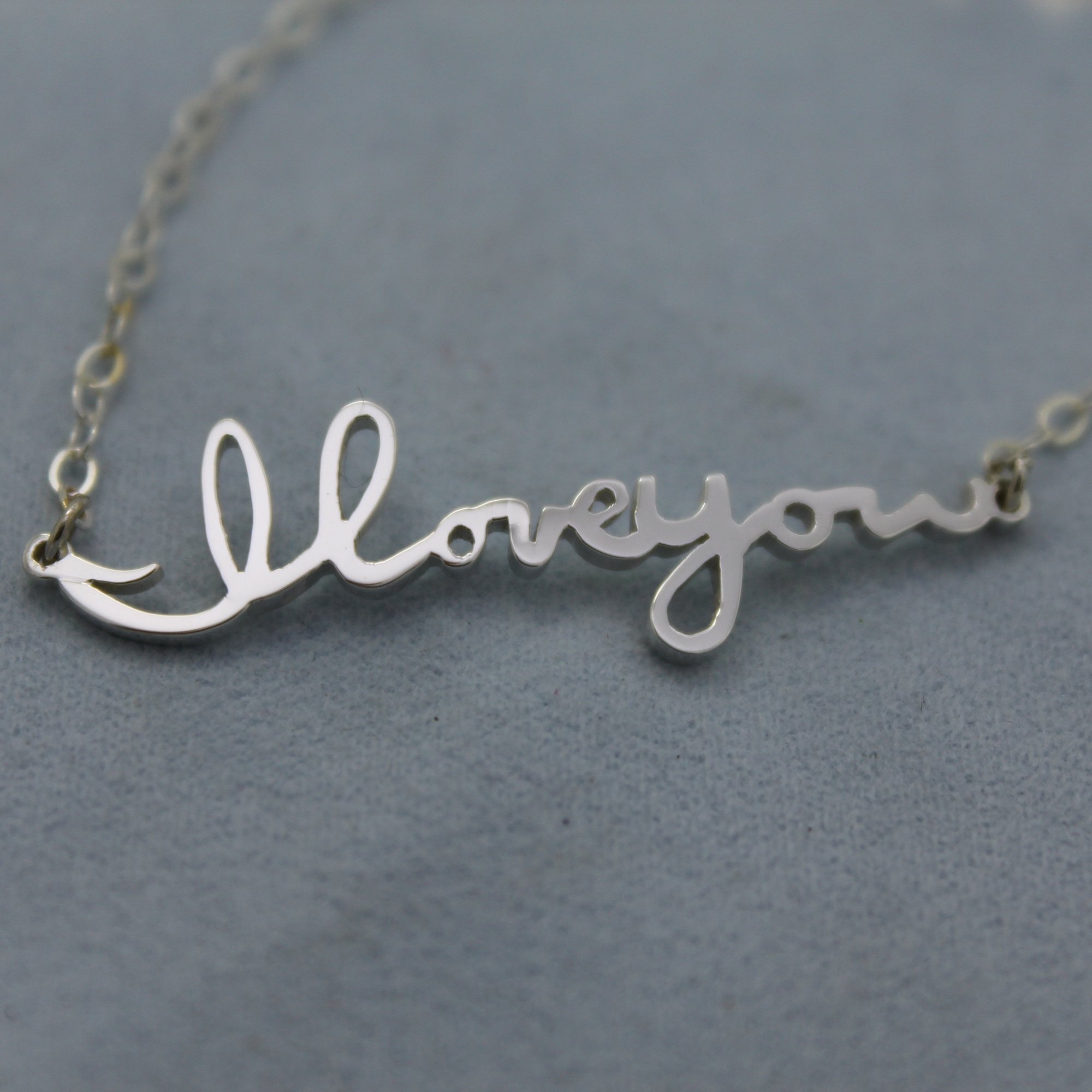 Joelle Jewelry Design Handwriting Bracelet Personalized Memorial Signature Bracelet Custom signature bracelet - 925 Sterling Silver