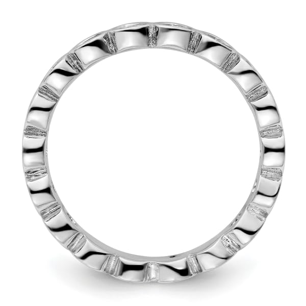 IceCarats 925 Sterling Silver Blue Aquamarine Stackable Ring Gemstone Band March Birthstone Jewelry Size 8.00