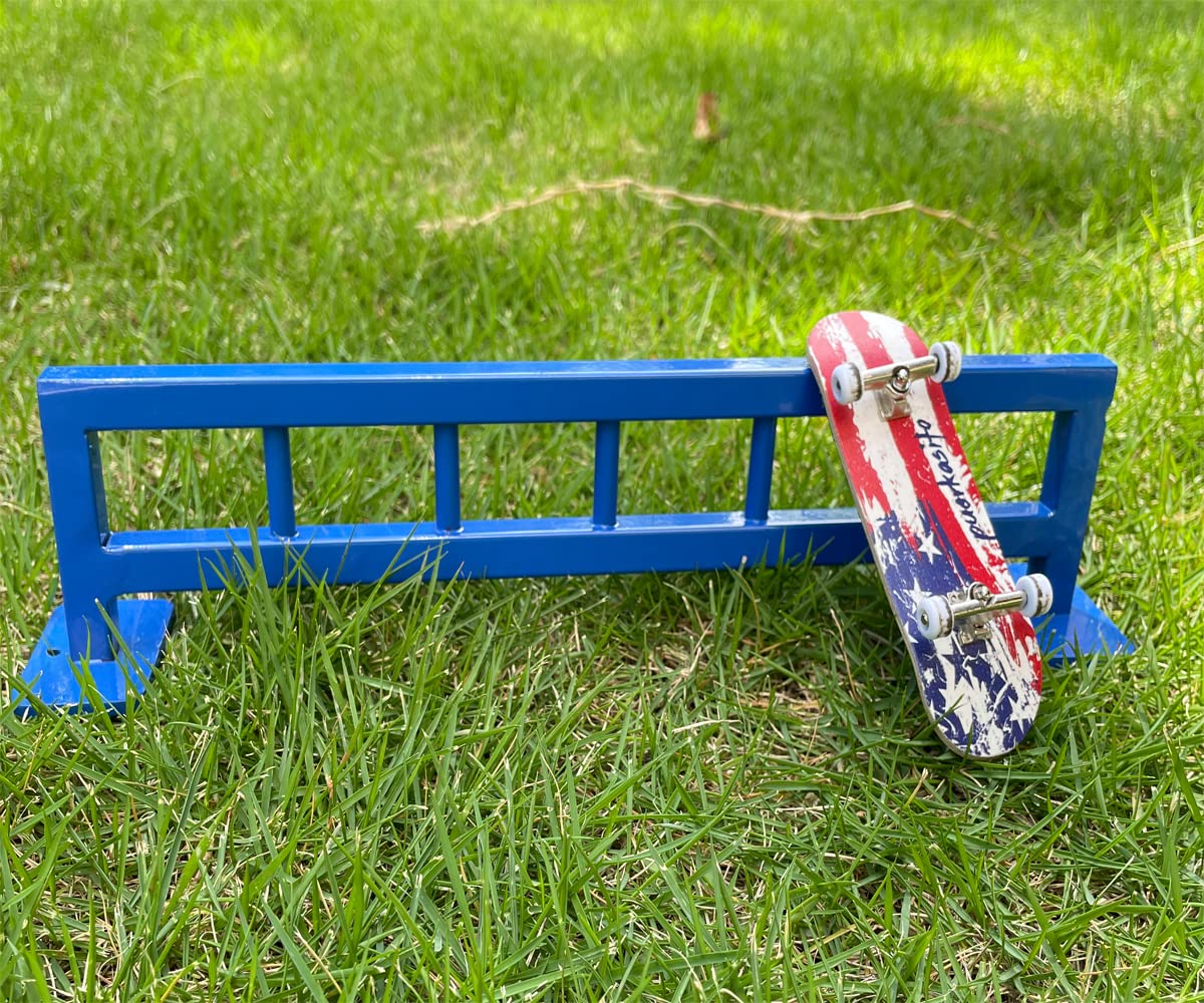 Puerkasito Fingerboard Rail Metal Fingerboard Rails Professional Fingerboard Flat Rail (Drak Blue)