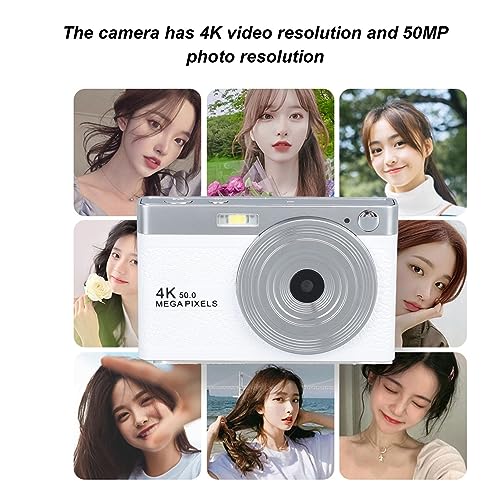 Kids Small Camera, 50MP 750mah 2.2 Inch IPS Kids Digital Camera Autofocus CMOS Image Sensor for Gift