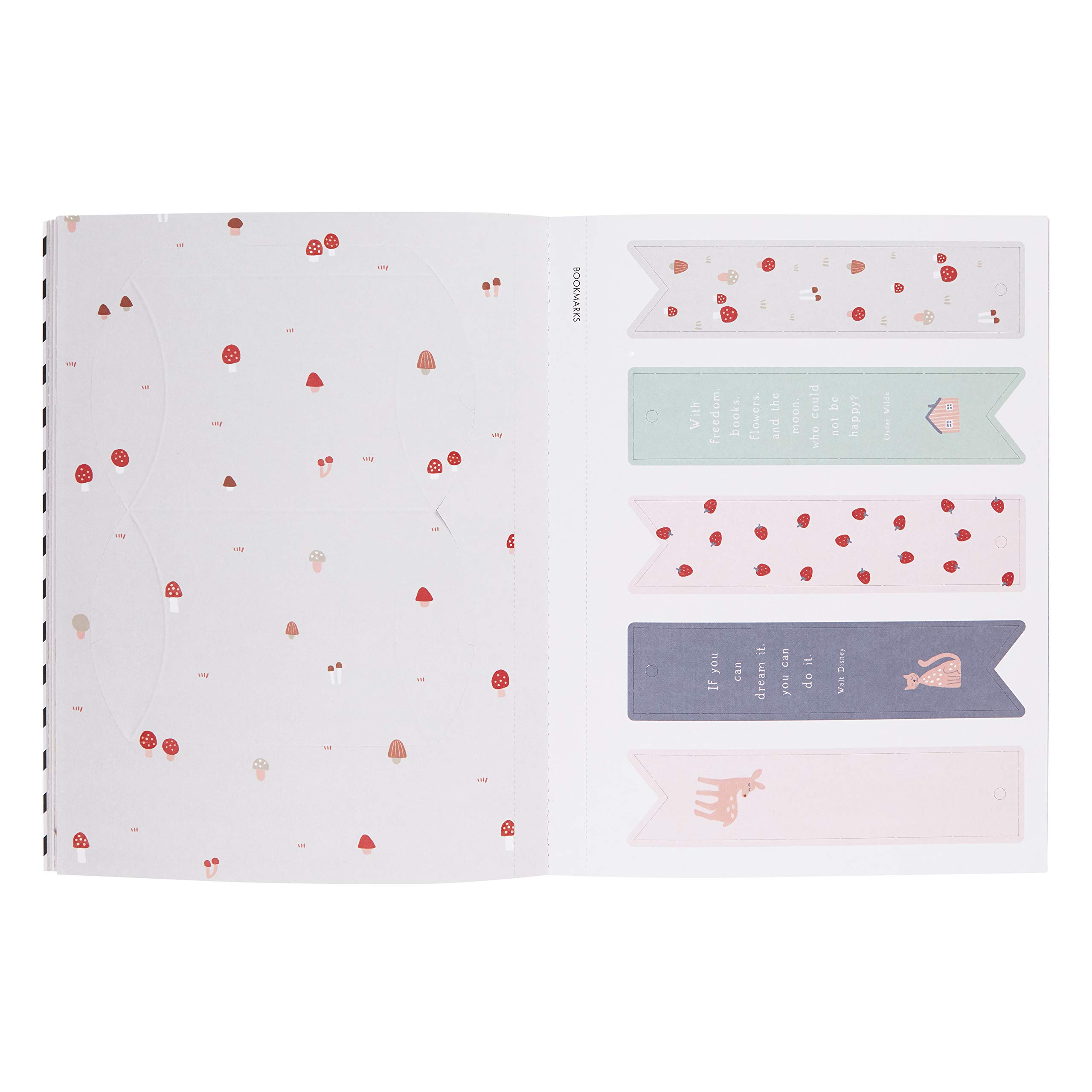 kikki.K Woodland Wanders Designer Collection - Paper Lover's Book, Includes Hundreds of Paper Projects Including Stickers, Greeting Cards, Paper Buntings, 3D Objects and More