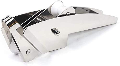 ISURE MARINE AISI 316 Stainless Steel Hinged Self-Launching Bow Anchor Roller with pivoting Dual-Roller 23'' for Marine Yacht Docking Accessories