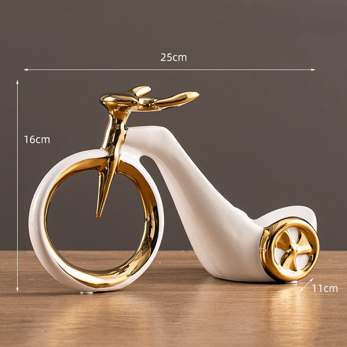 LIULIMI Bicycle Wine Shelf, Ceramics Wine Racks Holder Wine Cabinet for Home Living Room Porch Decoration Creative Gift (White)