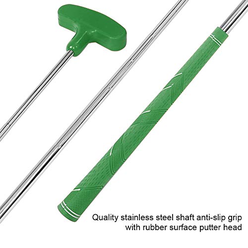 Mini Putter, Accessories Stainless Steel Shaft Comfortable Putter with Antislip Grip for Room for Childs for Indoor for Kids(Green)