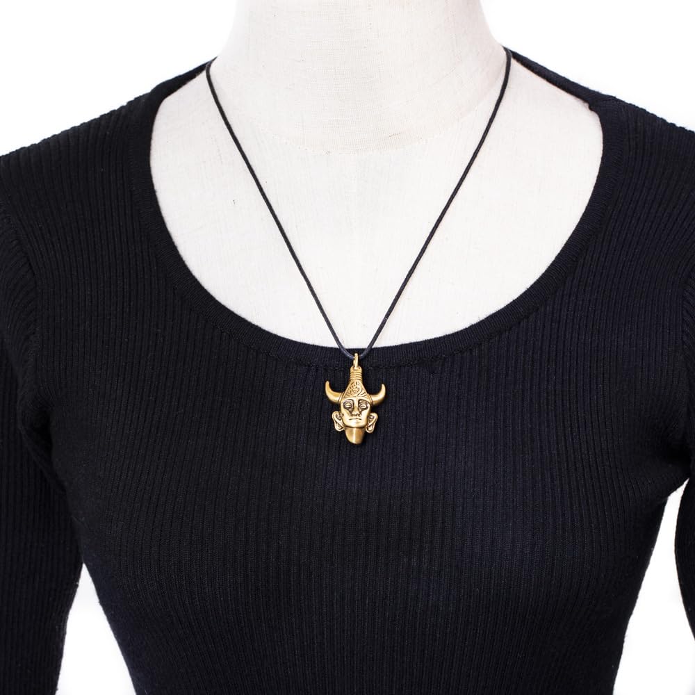 Niche-Finds Supernatural Inspired FULL 3D Samulet Dean's Amulet STAINLESS STEEL Protective Deans Necklace Deans Pendant Dean Winchester Mask Two Sideed