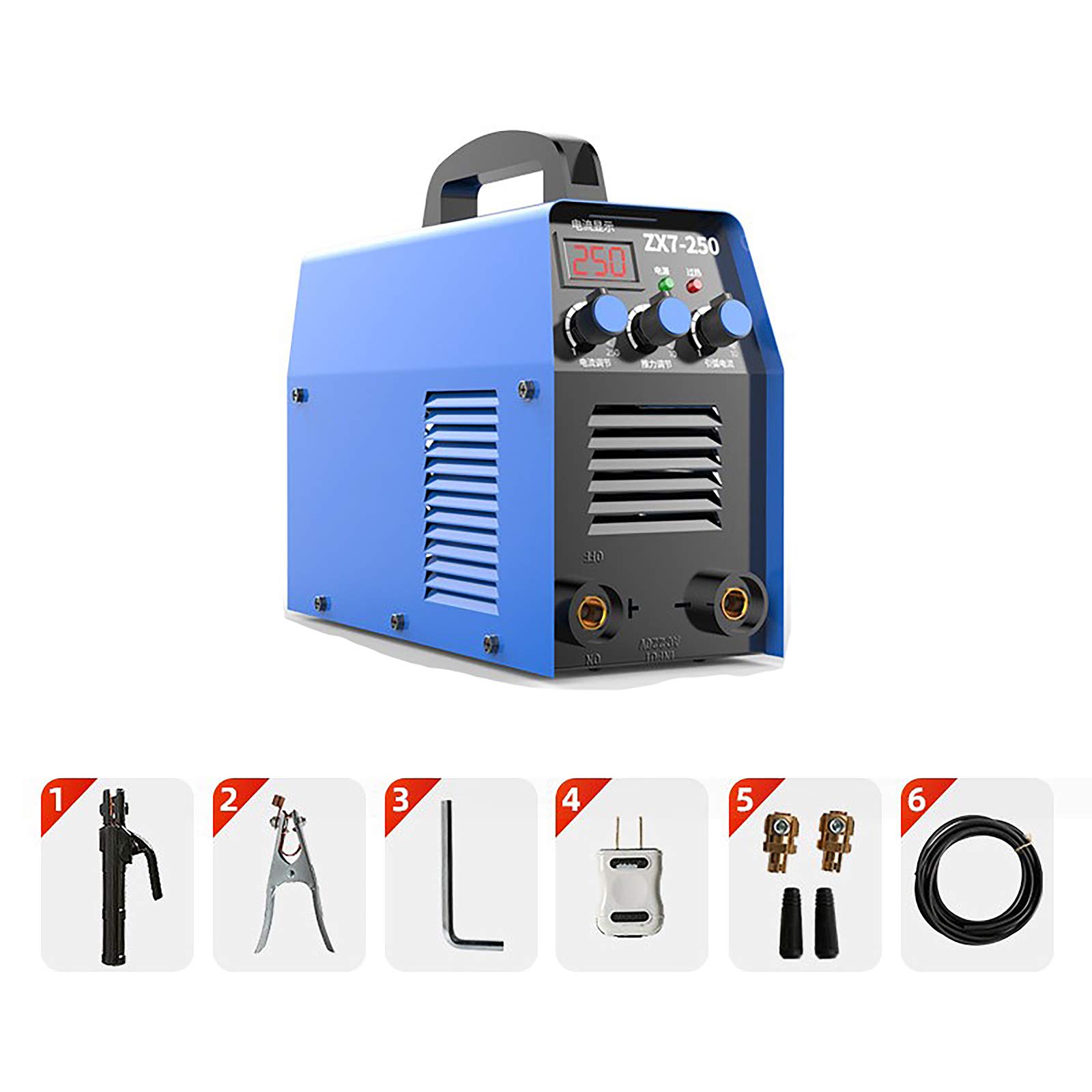 QWEASDF Welder, Welding Machine, A Full Set of Accessories for Household 220v Inverter Automatic Industrial-Grade Portable Welding,1