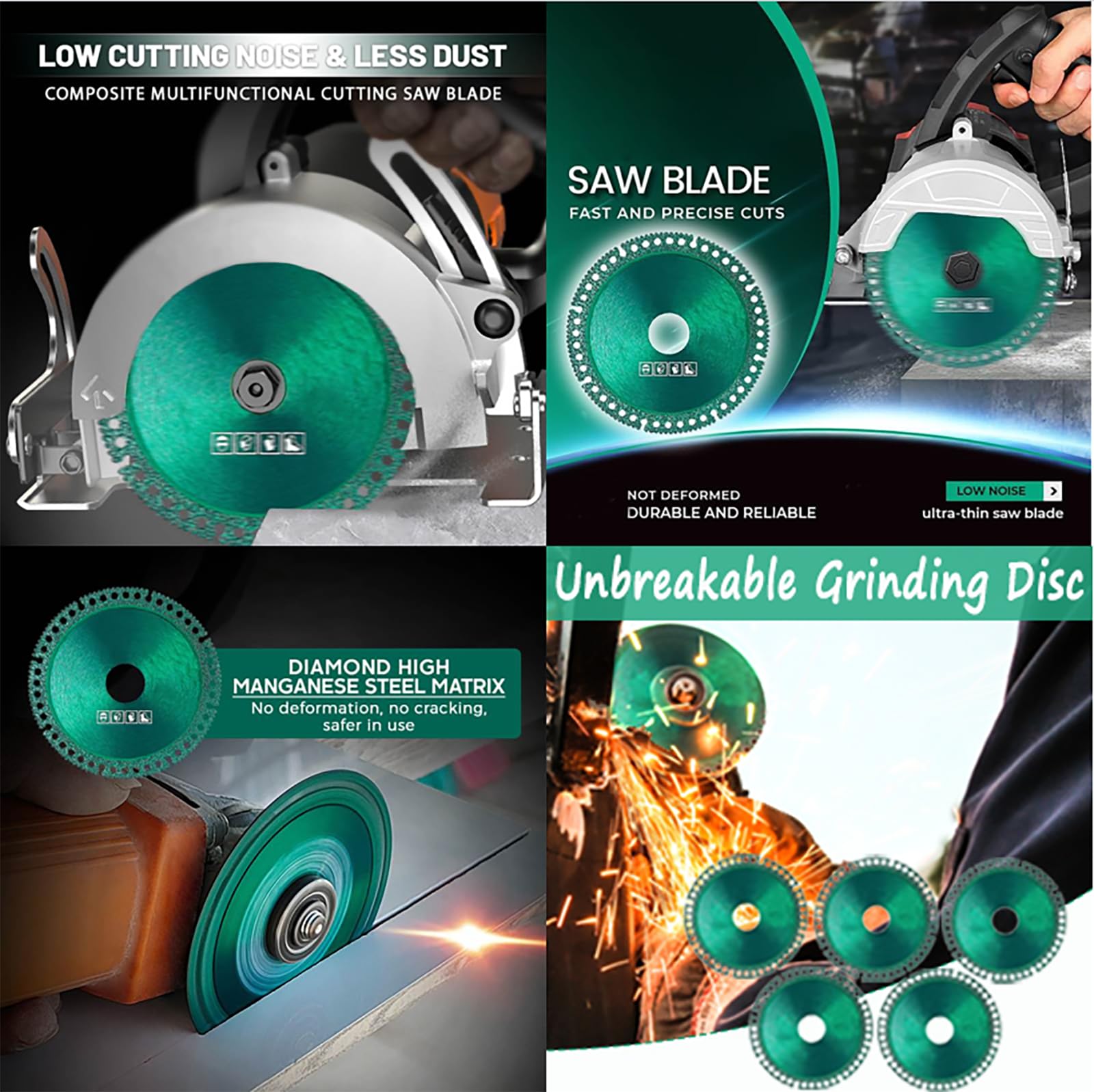 Indestructible Disc for Grinder, Indestructible Disc 2.0 - Cut Everything in Seconds Composite Multifunctional Cutting Saw Blade 4 Inch Ultra-Thin Cutting Blade for Angle Grinder (1 Piece)