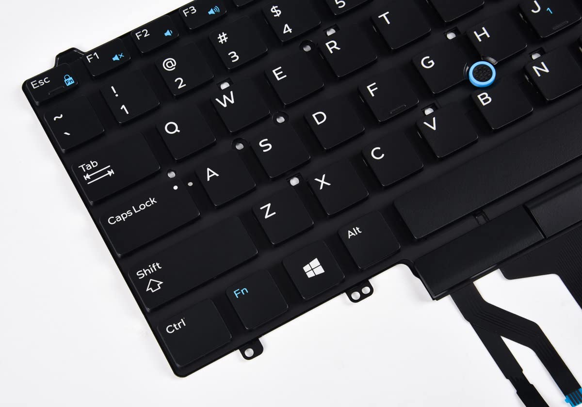 Replacement Backlit Keyboard for Dell Latitude E5450 E5470 E5480 E7450 E7470 E7480 P40G, Latitude 5480 5488 5490 5491 7480 7490 Seroes Laptop with Pointer US Layout