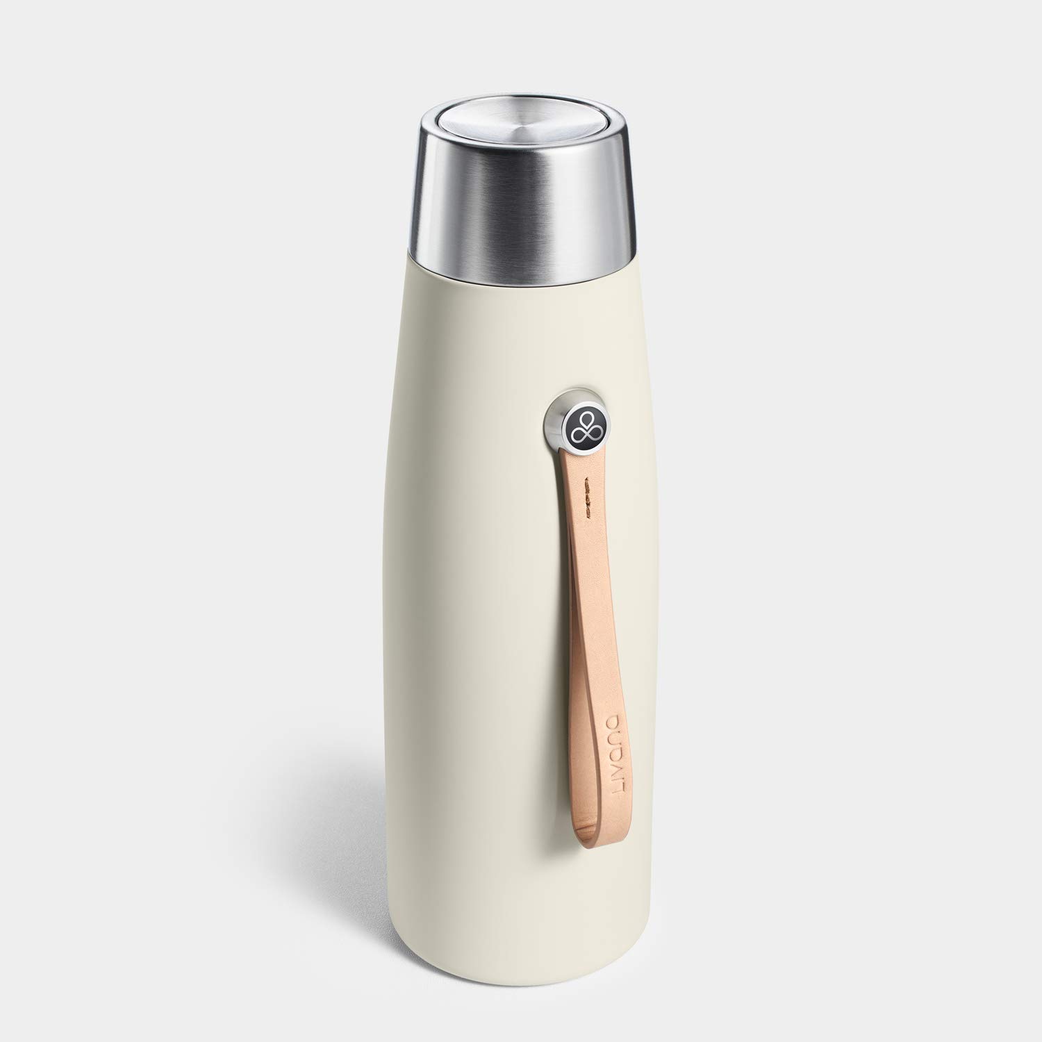 Livana 16 oz. SilkSip™ Insulated Water Bottle - Like Drinking from a Glass Water Bottle - The HydraGlow (Stone)