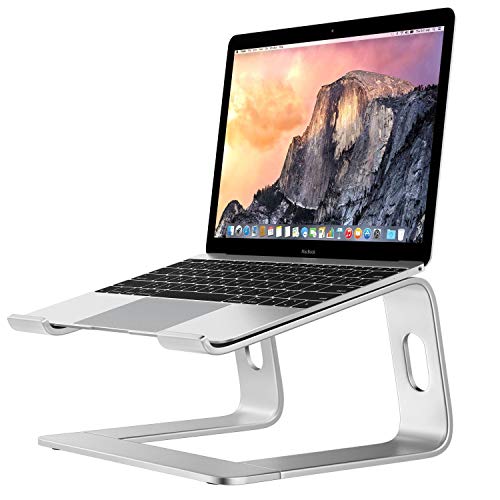 Laptop Stand Holder Computer Riser, Aluminum Cooling Notebook Stand Mount Laptops Elevator for Desk for MacBook Pro Air, Lenovo, HP, Dell, 10-15.6β Laptops - Silver