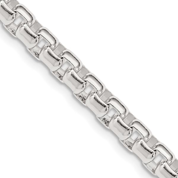 IceCarats 925 Sterling Silver 5.2mm Round Box Link Chain Necklace 20 inch