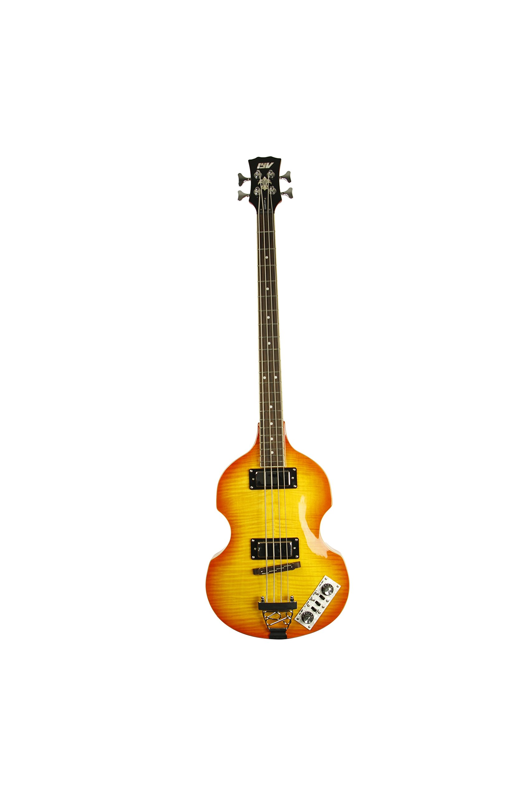 ivy 4 String Solid-Body Electric Guitar, Right, Cherry Sunburst (IVB-500 CS)
