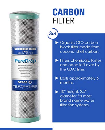 PureDrop PDR-F7RO Replacement Water Filter Pack, White