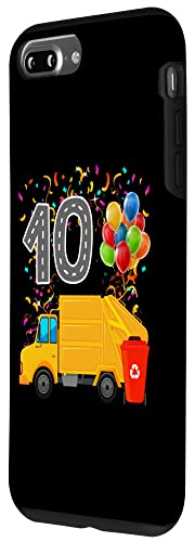 iPhone 7 Plus/8 Plus Happy 10 Birthday Rear Loader Garbage Truck Case